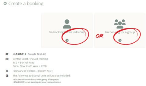 Booking Instructions - Central Coast First Aid Training